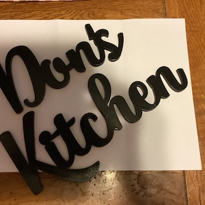 Custom Kitchen Sign. Personalized Kitchen Sign. Wood Word Cutouts ...