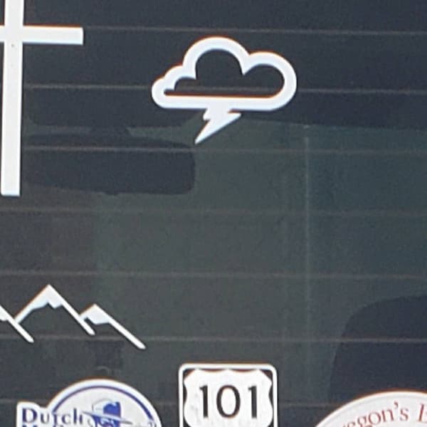 Lightning Cloud Sticker / Meteorology Sticker / Meteorologist Gift ...