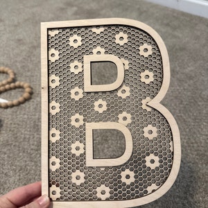 Rattan Nursery Letter Decor Rattan Wicker Letters Wooden - Etsy