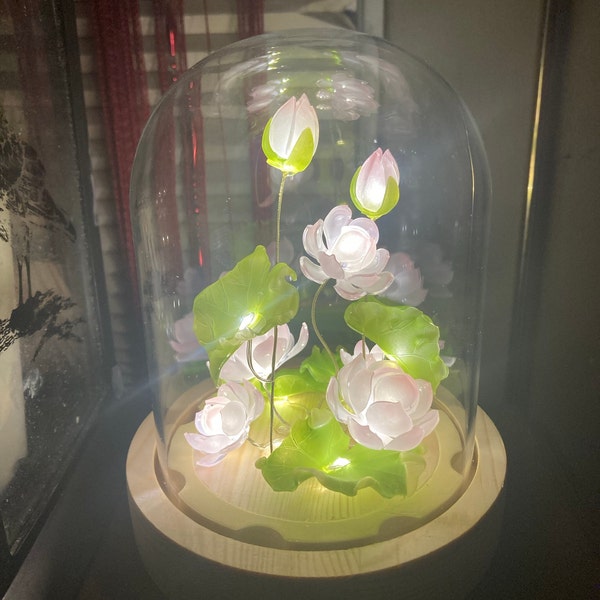 Handmade Goldfish Lotus Lamp, Koi Fish Lamp, Betta Fish Lamp, Fish ...