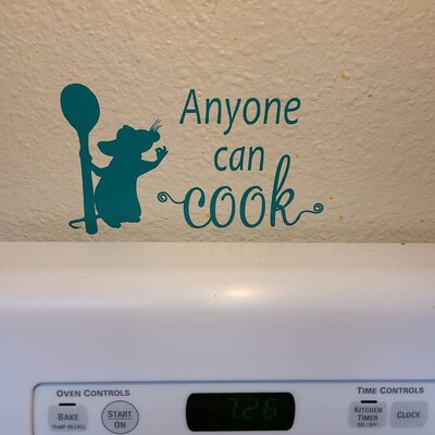 Disney Wall Decal, Disney Home Decor, Ratatouille, Anyone Can Cook ...