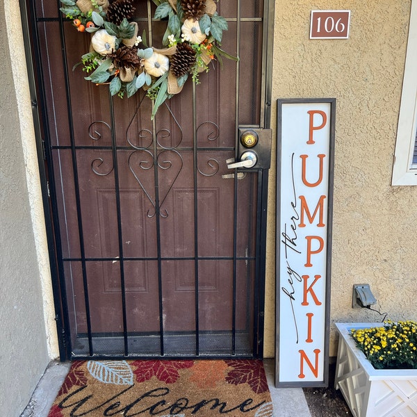 Hey There Pumpkin Sign | 3D Wood Sign | Pumpkin Sign | Fall Sign | Fall ...