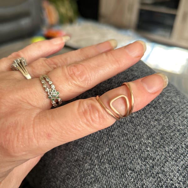 Lateral Deviation Arthritis Splint Ring, Adjustable Brass, Bronze ...