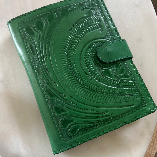 Leather Folder WEAVE BASKET Embossed Design. Preaching Organizer ...
