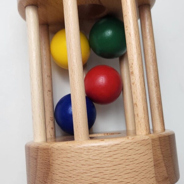 Large Wooden Grimm's Style PASTEL Stacker Semi Circle Peg Dolls Baby ...