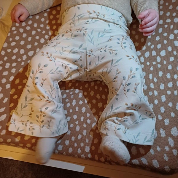 Baby Flare Pant Sewing Pattern, Baby Flared Pants Pattern, Flared Pants ...