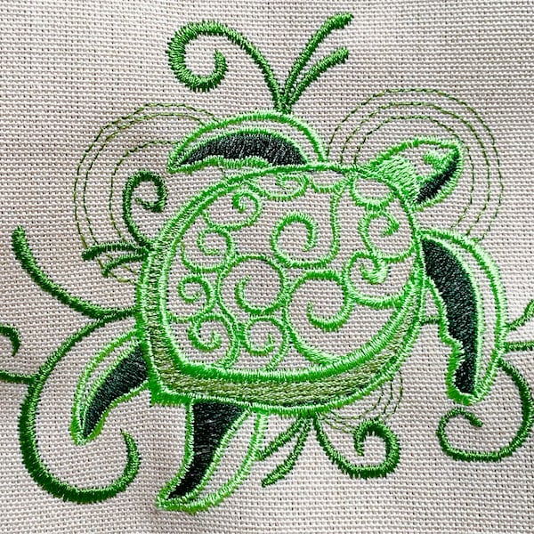 Sea Turtle Embroidery Design, Turtle Embroidery Design, Machine ...