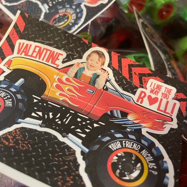 Monster Truck Valentine's Day Card, Monster Truck Valentine Card ...