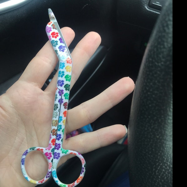 Vet Tech Veterinary Technician Nurse Paw Paper Coated Bandage Scissors by Vettechstuff - Etsy