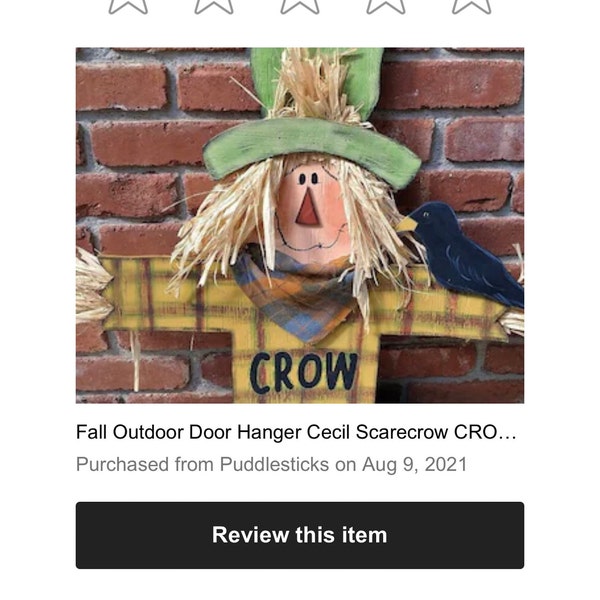 Oversized Silas Scarecrow W/ Black Crow Fall Oversized Wooden Wall ...