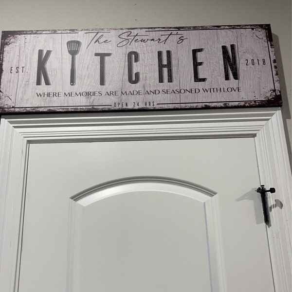 Custom Kitchen Sign for Home, Personalized Family Kitchen Wall Art ...