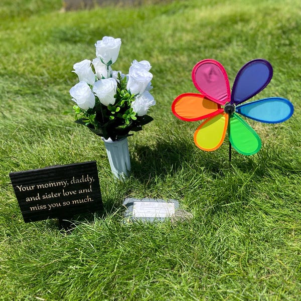 Engraved Memorial Graveside Sign: Personalized Remembrance Plaque - Etsy