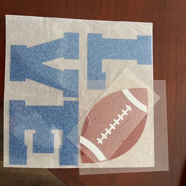 Glitter Football LOVE Iron On, LOVE Football Iron on Transfer, DIY ...