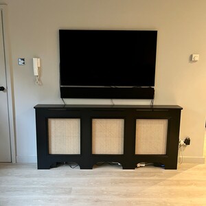 Small White Rattan Radiator Cover - Etsy UK