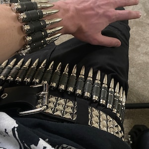 Bullet Belt,punk Belt,gothic Belt,heavy Metal Bullet Belt,punk Fashion ...
