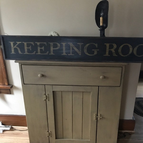 Primitive KEEPING ROOM Wooden Sign Custom Personalized Rustic - Etsy