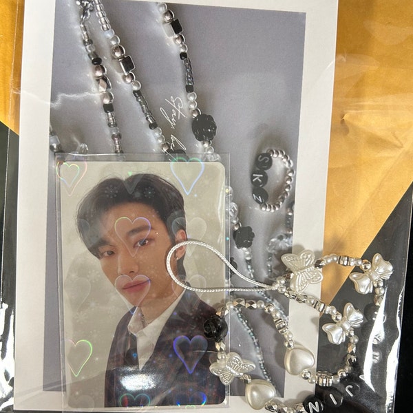 Customizable Kpop SKZ Phone Bag Chain Charm Necklace - Etsy