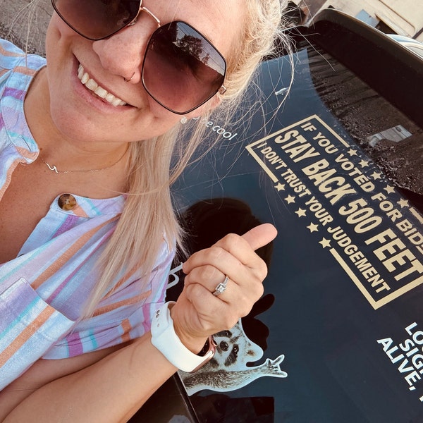 Stay Back 500 Feet If You Voted for Biden Vinyl Decal or Bumper Sticker ...