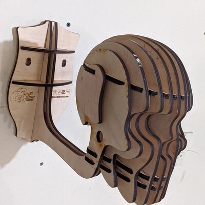 Skull Helmet Wall Mount. Hanger for Motorcycle Helmet. Helmet Stand ...