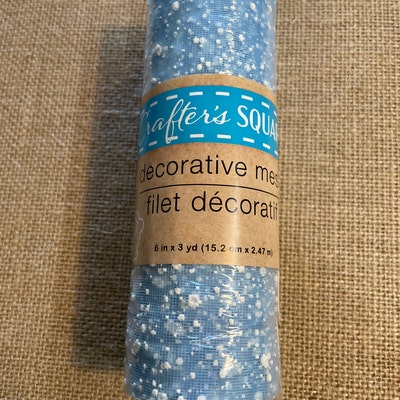 6 Inch X 3 Yds Snowball Deco Mesh for Wreaths White Snow Mesh Snow ...