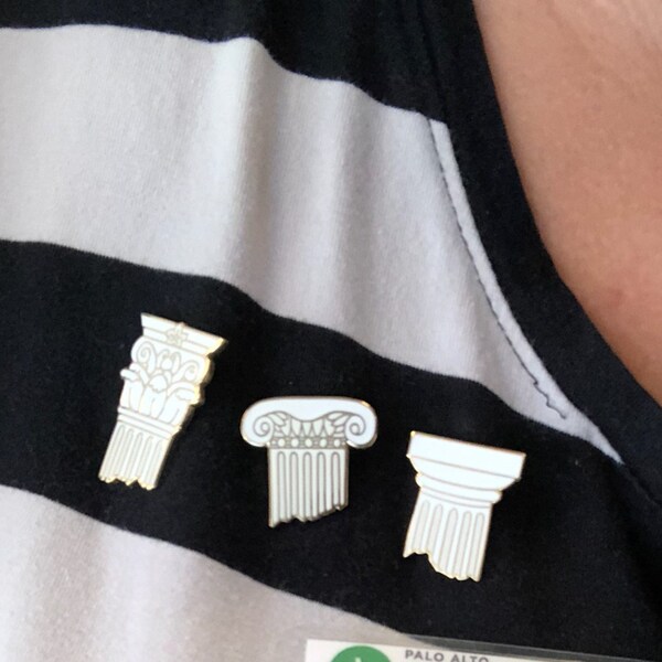 Classical Column Pin Set - Mythology Architecture Art History ...