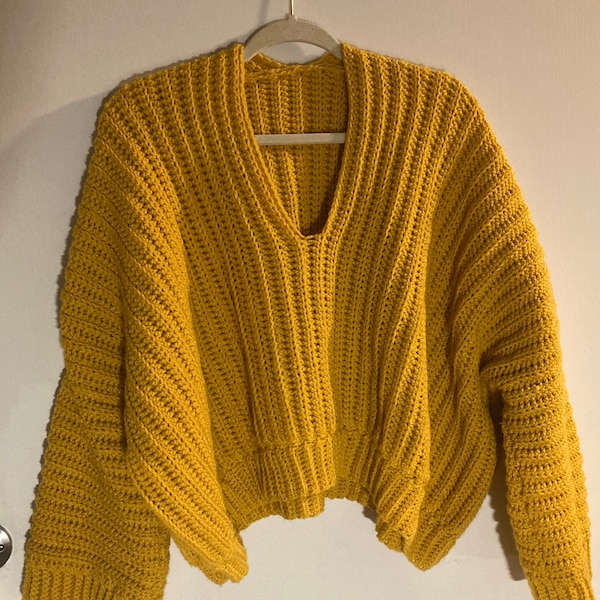 The Super Slouchy Sweater Crochet Pattern: Oversized Pullover for Women ...