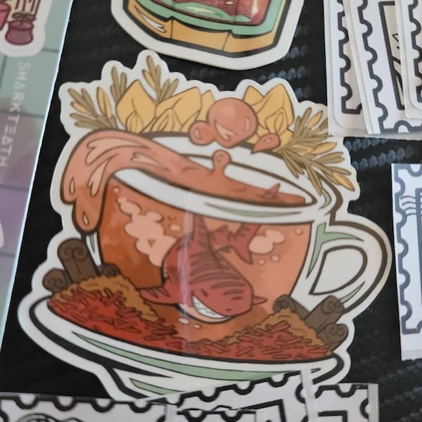 Tea Sharks Sticker Set - Etsy
