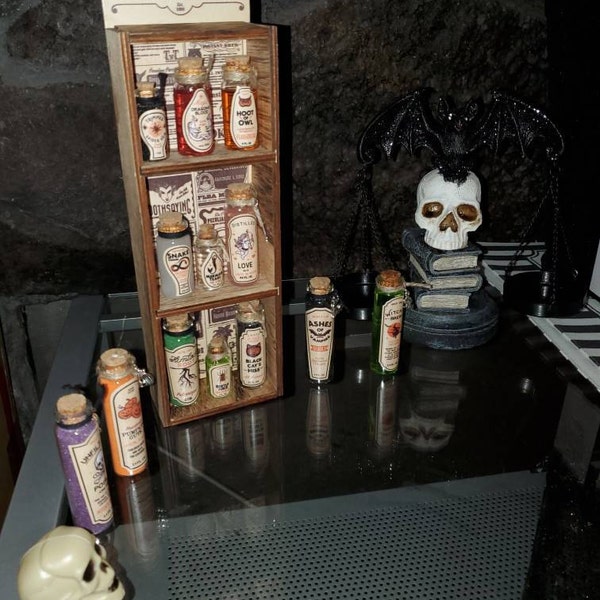 Halloween Apothecary Set of Potion Bottles, Powders, Elixirs, and ...