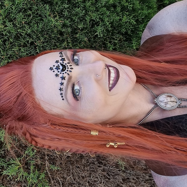 Braided Valkyrie Viking Wig With Metal Beads and Synthetic Dreadsto ...
