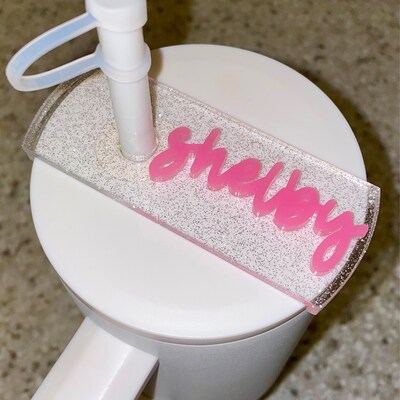 3D Name Tumbler Topper Simple Modern Lid Topper Acrylic Name Insert ...