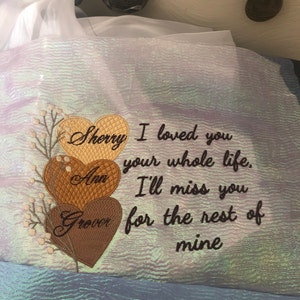 Memory Pillow Embroidery Design, Sympathy Grief Machine Embroidery ...