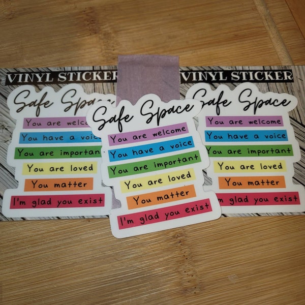 Safe Space,pride Stickers, Laptop Stickers,water Bottle Stickers ...