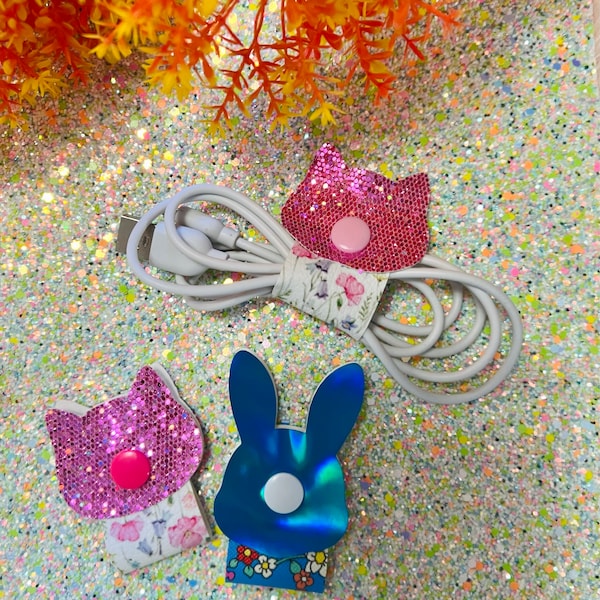 Animal Cable Organizer SVG, Critter Cord Tidy Template, Earphone Holder ...