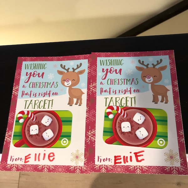 PRINTABLE Wishing You a Christmas That is Right on TARGET! Reindeer ...