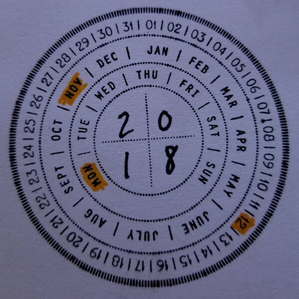 Perpetual Calendar Stamp for Journal and Planner, Perpetual Date Stamp ...