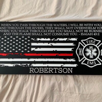 Fireman Personalized Sign Firefighter Gift Idea, Fireman Gift, Custom ...