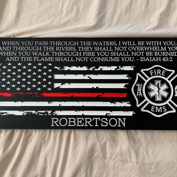 Fireman Personalized Sign - Firefighter Gift Idea, Fireman Gift, Custom ...