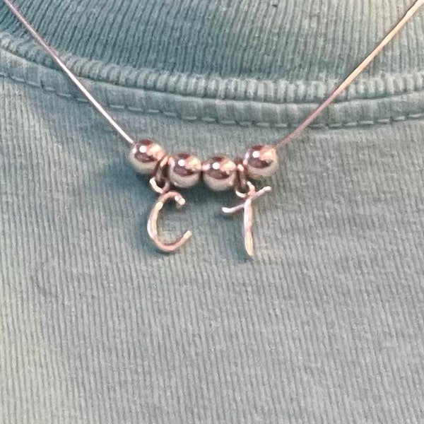 Small Sterling Silver Initials Charms,personalized Jewelry,sterling ...