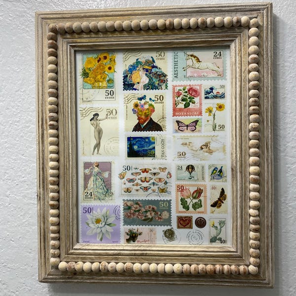 Coastal Hand Painted Matchbox Pastel Print Vintage Matchbox Print Retro ...