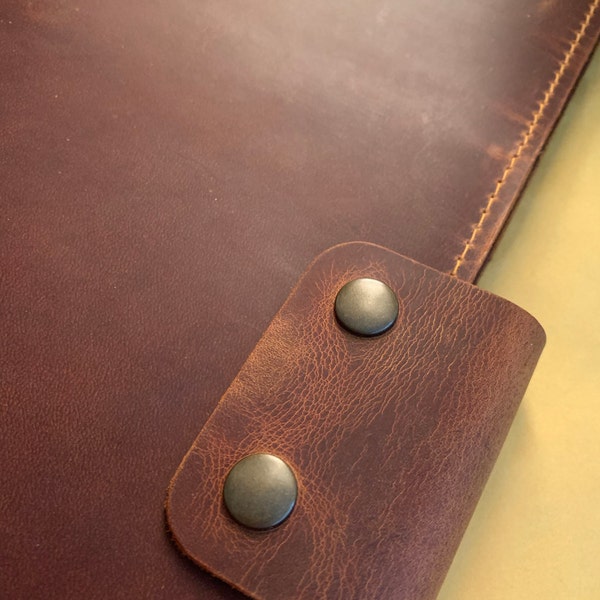 Business Leather Portfolio, Handmade Leather Document Organizer ...