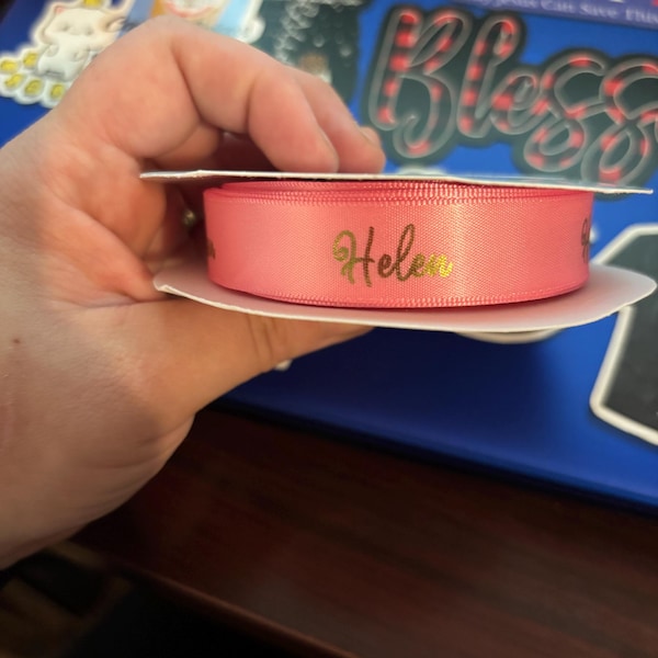 Personalized Satin Ribbon, Custom Printed Favor Ribbon, 5/8" Width - Etsy