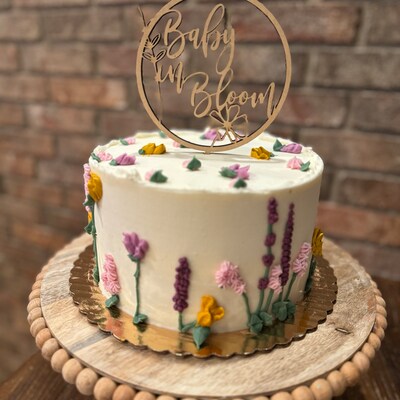 Baby in Bloom Flower Cake Topper, Baby in Bloom Shower, Floral Baby ...