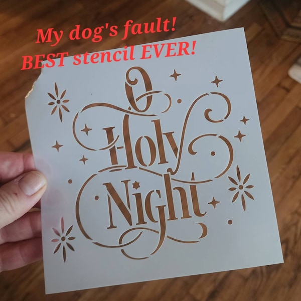 O Holy Night Stencil for Signs, Holiday Winter Decor, Christmas DIY ...