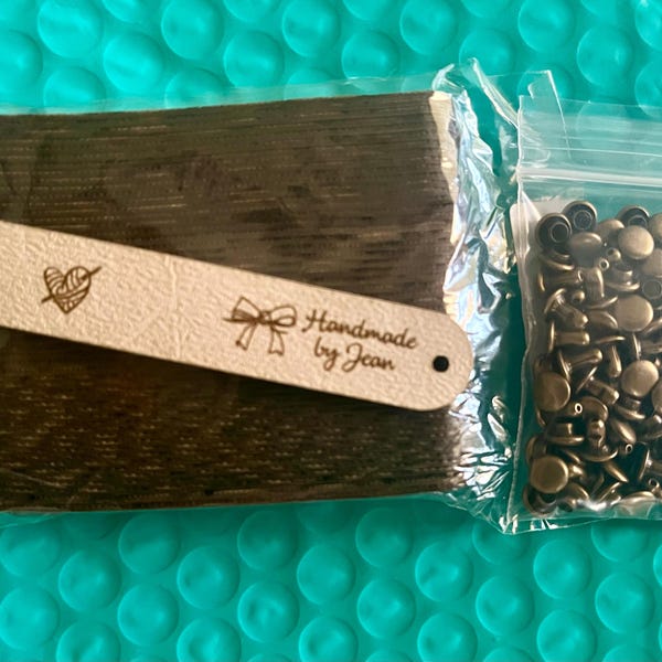 Custom Knitting Tags Set of Personalized Faux Leather Labels for ...