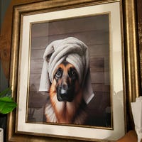 Pug Bathroom Poster Print Pug Shower Bath Funny Dog Bath Picture ...