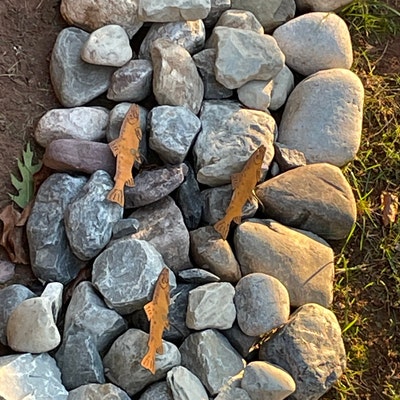 Rainbow Trout Stake Small Metal Fish Garden Stakes GP185 - Etsy