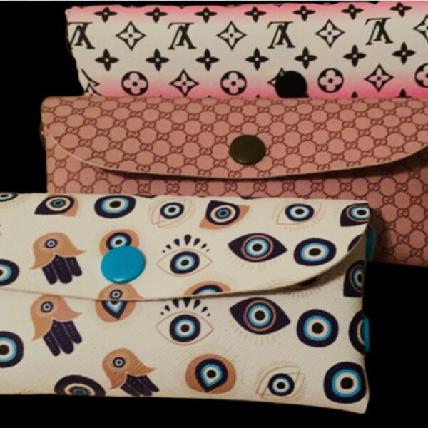 Glasses Case Pattern SVG, Sunglasses Pouch Template, Faux Leather No ...