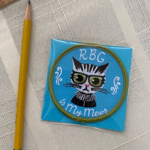 RBG CAT PATCH Iron-on Embroidered Patch - Etsy