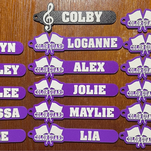 Personalized Color Guard Bag Tag, Color Guard Back Pack Tag, Color ...