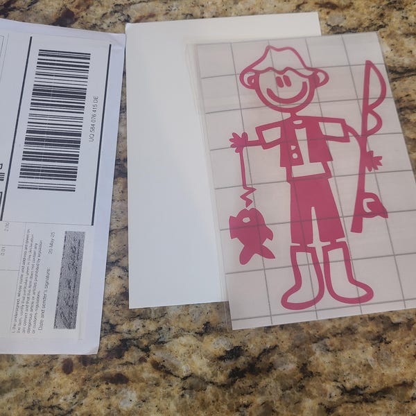 Stick Family Car Vinyl Decal, My Car Stick Family Sticker, Personalized ...